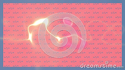 Animation of White Electrical Current Over Pink Background with ...