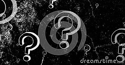 Animation of White Question Marks Floating Over Lightning Flashes on ...