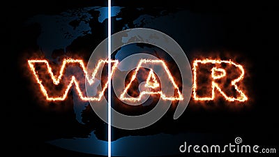 Animation World Map War Highlighted by Scanner Stock Video - Video of ...