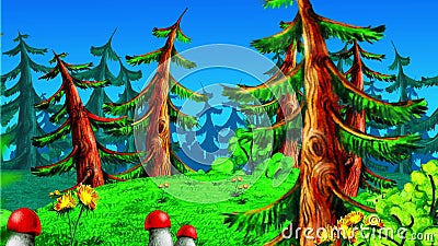 Animowany las zbiory. Video złożonej z ulistnienie, drzewa - 38864338