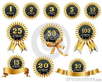 Anniversary Ribbons Stock Images - Image: 32394744