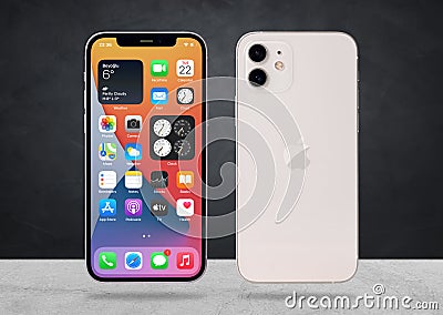 Apple IPhone 12 Front Blank Screen Editorial Photo | CartoonDealer.com ...