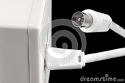 Antenna Coaxial Cable Outlet Royalty Free Stock Photos - Image: 34527908