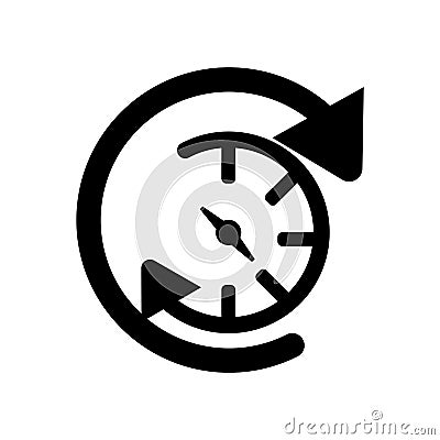 Anti Clockwise Icon Vector Isolated On White Background, Anti Clockwise ...