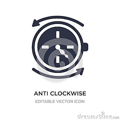 Anti Clockwise Icon On White Background. Simple Element Illustration ...