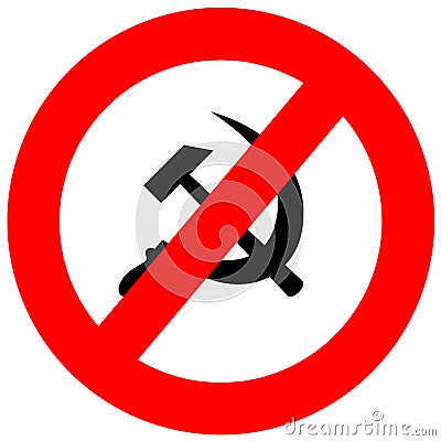 Anti Communism Sign Stock Image - Image: 12566331