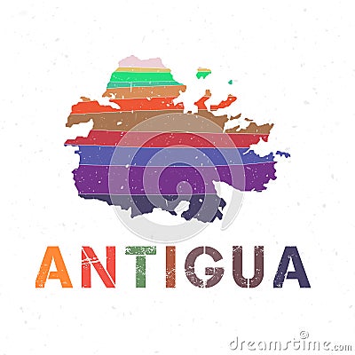 Antigua Map Design. Cartoon Vector | CartoonDealer.com #268049297