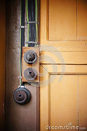 Antique Electrical Outlet Royalty Free Stock Photography - Image: 23231257