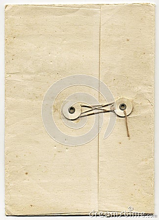 Antique Folder With String Closure Stock Illustration - Image: 47563436