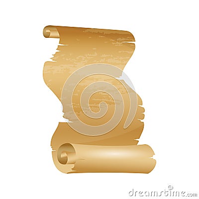 Antique Or Old Paper Roll. Vertical Scrolls Or Ancient Manuscript ...