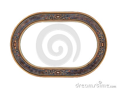 Antique Oval Wood Picture Frame Isolated Stock Photo - Image: 22365340