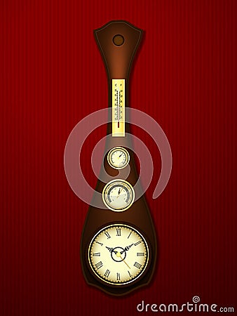 Antique Wall Clock Cartoon Vector | CartoonDealer.com #23127855