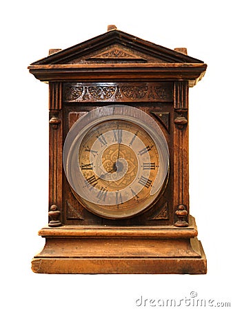 Antique Wooden Clock Stock Photography - Image: 4732242