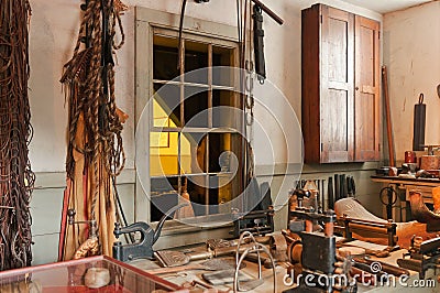 Antique Workshop And Tools Stock Photo - Image: 15933650