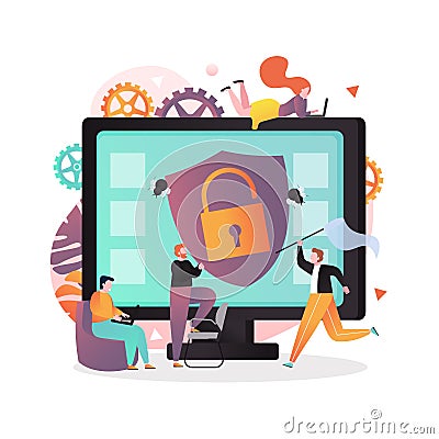 Antivirus Vector Concept For Web Banner, Website Page | CartoonDealer ...