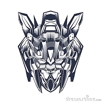 Gundam Robotic Ingking Illustration Artwork Cartoon Vector ...