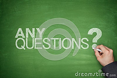 Any Questions Concept On Blackboard Stock Photo | CartoonDealer.com ...