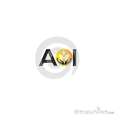 AOI Letter Logo Design On WHITE Background. AOI Creative Initials ...