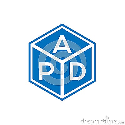 APD Letter Logo Design On Black Background. APD Creative Initials ...