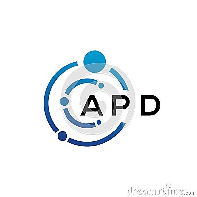 APD Letter Logo Design On Black Background. APD Creative Initials ...