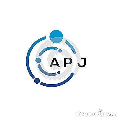 APJ Letter Logo Design On Black Background. APJ Creative Initials ...