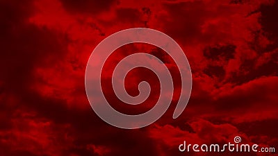 Apocalyptic Red Sky with Sun Behind the Clouds Stock Video - Video of ...