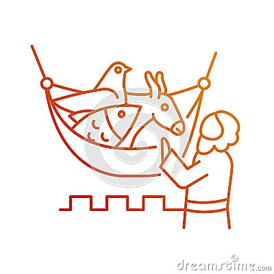 Apostle Peter Vision Gradient Linear Vector Icon | CartoonDealer.com ...