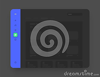 App Sidebar Menu Concept. Wireframes Screens. Dashboard UI And UX ...