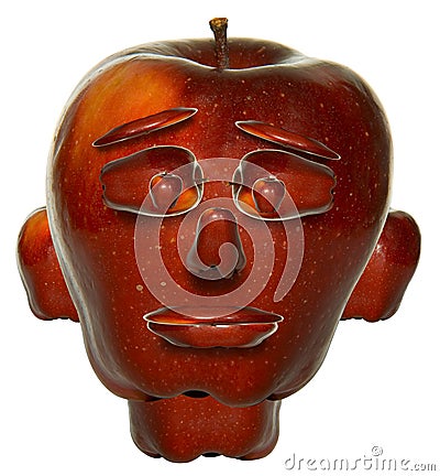 Apple Face Stock Image | CartoonDealer.com #618457