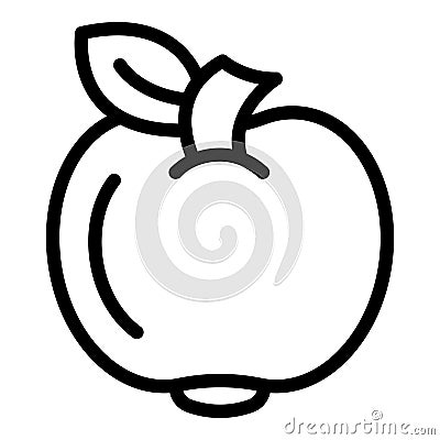 Apple Fruit Icon Outline Vector. Edible Pome Fruit | CartoonDealer.com ...