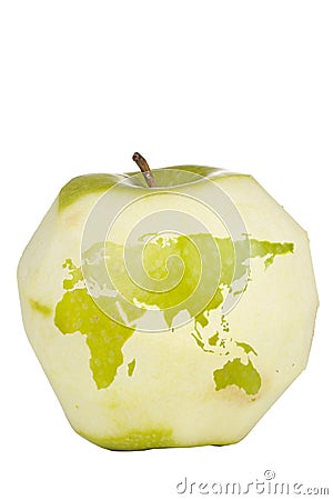 Apple World Map Stock Photography | CartoonDealer.com #23356172