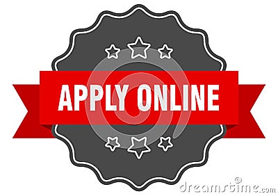 Apply Online Label. Apply Online Isolated Seal. Sticker. Sign Vector ...