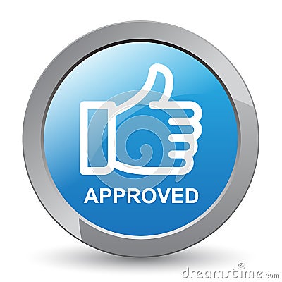 Approved Thumbs Up Icon Royalty-Free Cartoon | CartoonDealer.com #125661482