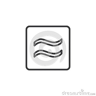 Approximately Equal Outline Icon Vector Illustration | CartoonDealer ...