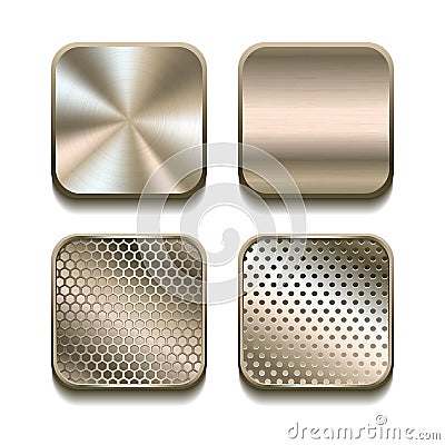 Apps Metal Icon Set. Vector Illustration | CartoonDealer.com #30568244