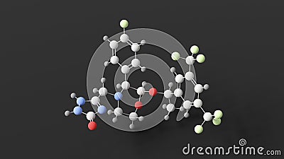 Aprepitant Molecule, Molecular Structure, Emend, Ball And Stick 3d ...
