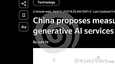 April 2023: Generative AI Headlines Fast Sequence Stock Footage - Video ...