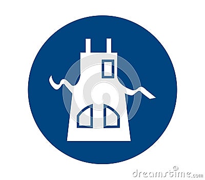 Apron Mandatory Safety Sign Cartoon Vector | CartoonDealer.com #287622117