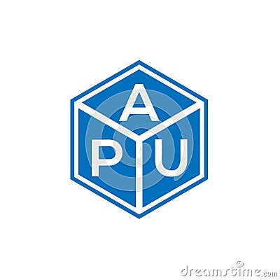 APU Letter Logo Design On Black Background. APU Creative Initials ...