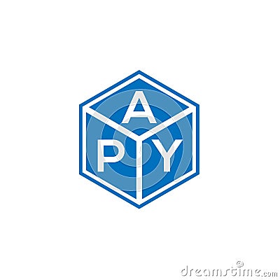 APY Letter Logo Design On Black Background. APY Creative Initials ...