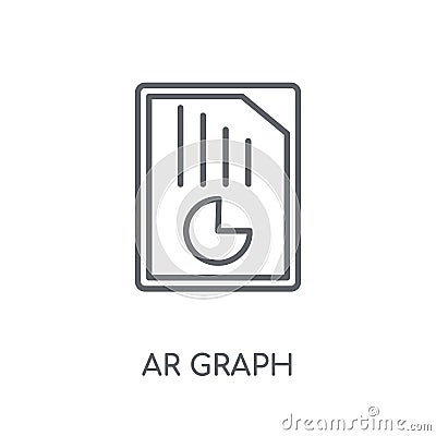 Ar Graph Linear Icon. Modern Outline Ar Graph Logo Concept On Wh ...