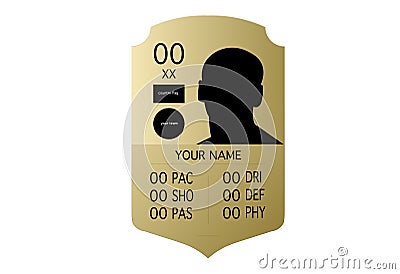 Fifa Football Player Card Vector Illustration | CartoonDealer.com ...