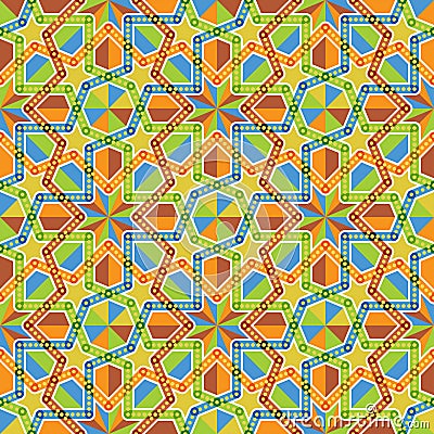 Arabesque Geometric Patterns Stock Vector - Image: 43943200
