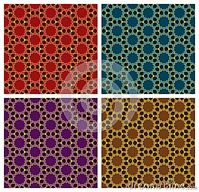 Arabesque Geometric Patterns Stock Vector - Image: 43881376