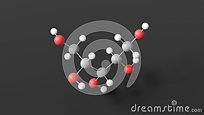 Arabitol Molecular Structure, Sugar Alcohol, Ball And Stick 3d Model ...