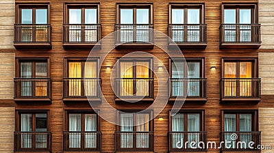 Arafed Building Featuring Multiple Balconies With A Modern Architectural Design, Showcasing Side ...