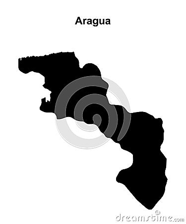 Aragua Outline Map Cartoon Vector | CartoonDealer.com #360689541