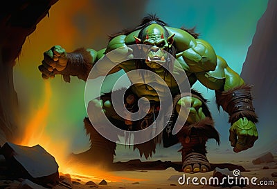 The Arcane Orc Of Post-Apocalyptic Desolation Stock Photography ...