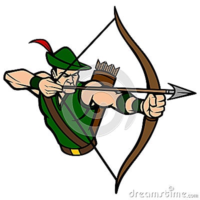 Archer Mascot Cartoon Vector | CartoonDealer.com #75928989