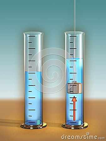 Archimede`s Principle Royalty-Free Cartoon | CartoonDealer.com #256161914